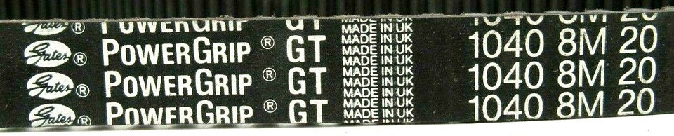 NEW LOT OF 5 GATES 1040-8M-20 POWERGRIP GT BELT 10408M20 | eBay