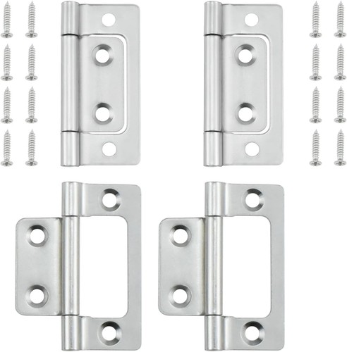 SDTC Tech 4-Pack Non-Mortise Door Hinges Bifold Butt Cabinet Silver | eBay