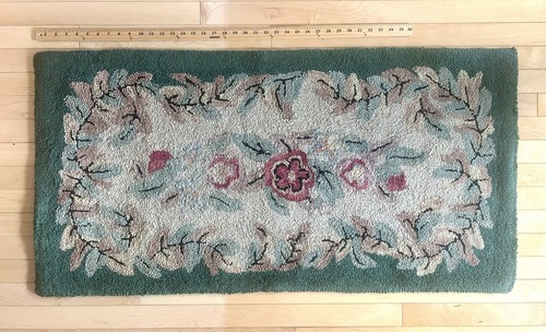 Rare Deco Turner Rug Guild Floral Hand Hooked Rug 2x4’ Rose, Green ...
