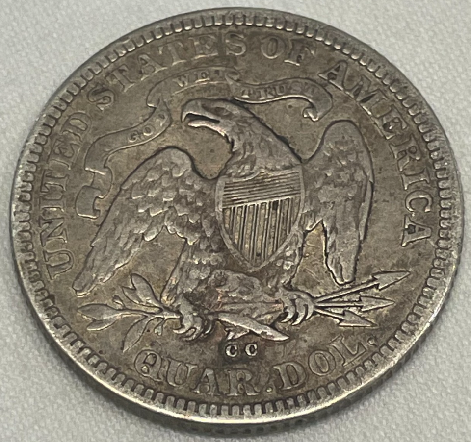 1877-CC Seated Liberty Quarter 90% Silver Carson City Mint Rare Coin 🇺🇸 ...