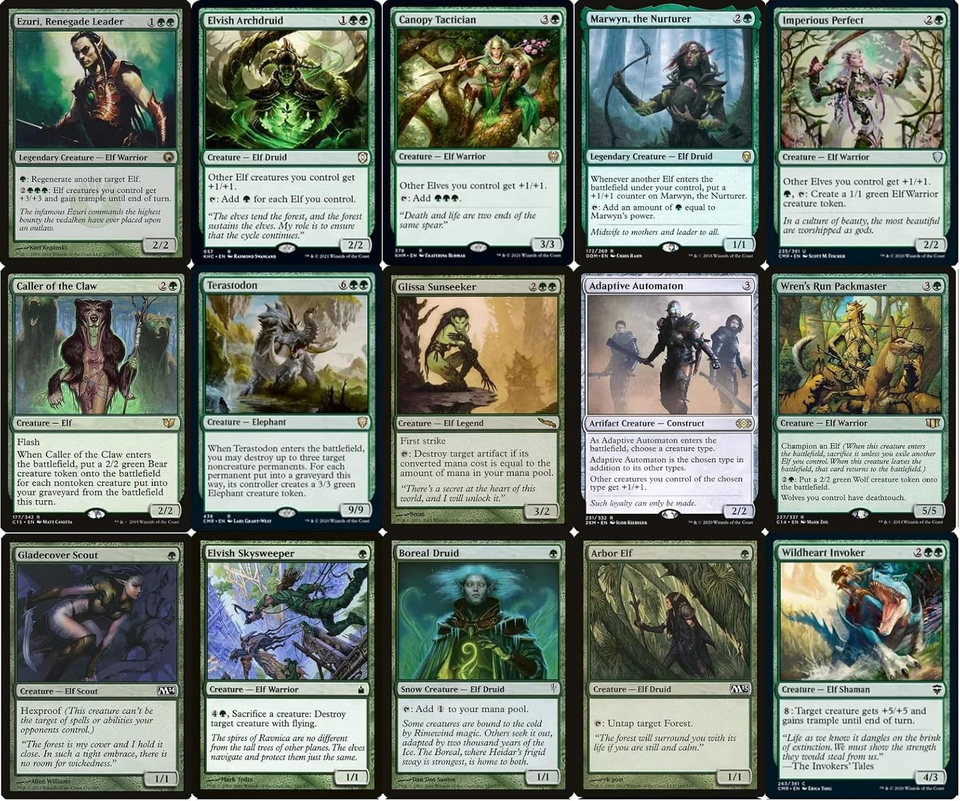 Custom Elite Elf EDH Commander Deck - 100 Cards - MTG | eBay