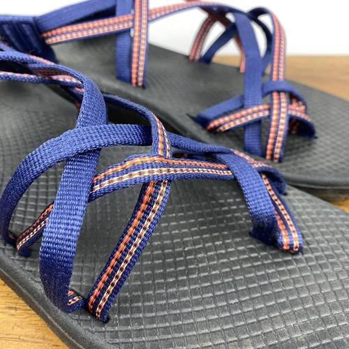 Chaco Z Cloud X2 Womens Sandals Blue / Orange Hiking Outdoor Water ...
