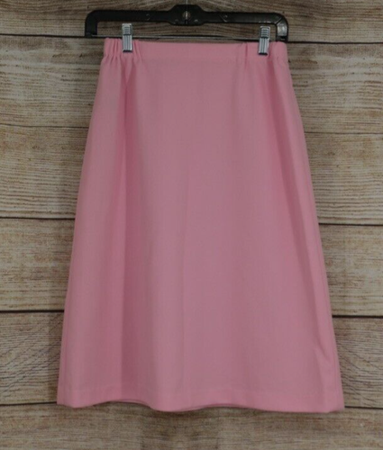 VINTAGE Jeunique Fashions Womens Polyester Pleated Knee Length Skirt Sz ...