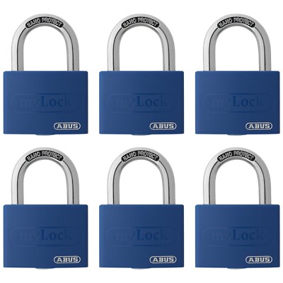 ABUS Aluminum MyLock Padlocks - Blue, 6 Pack | eBay