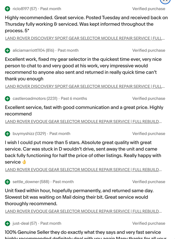 LAND ROVER EVOQUE GEAR SELECTOR MODULE REPAIR SERVICE | FULL REBUILD ...