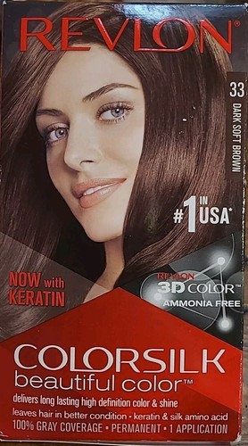 Revlon ColorSilk Beautiful Color 33 Dark Soft Brown 309978695332| eBay