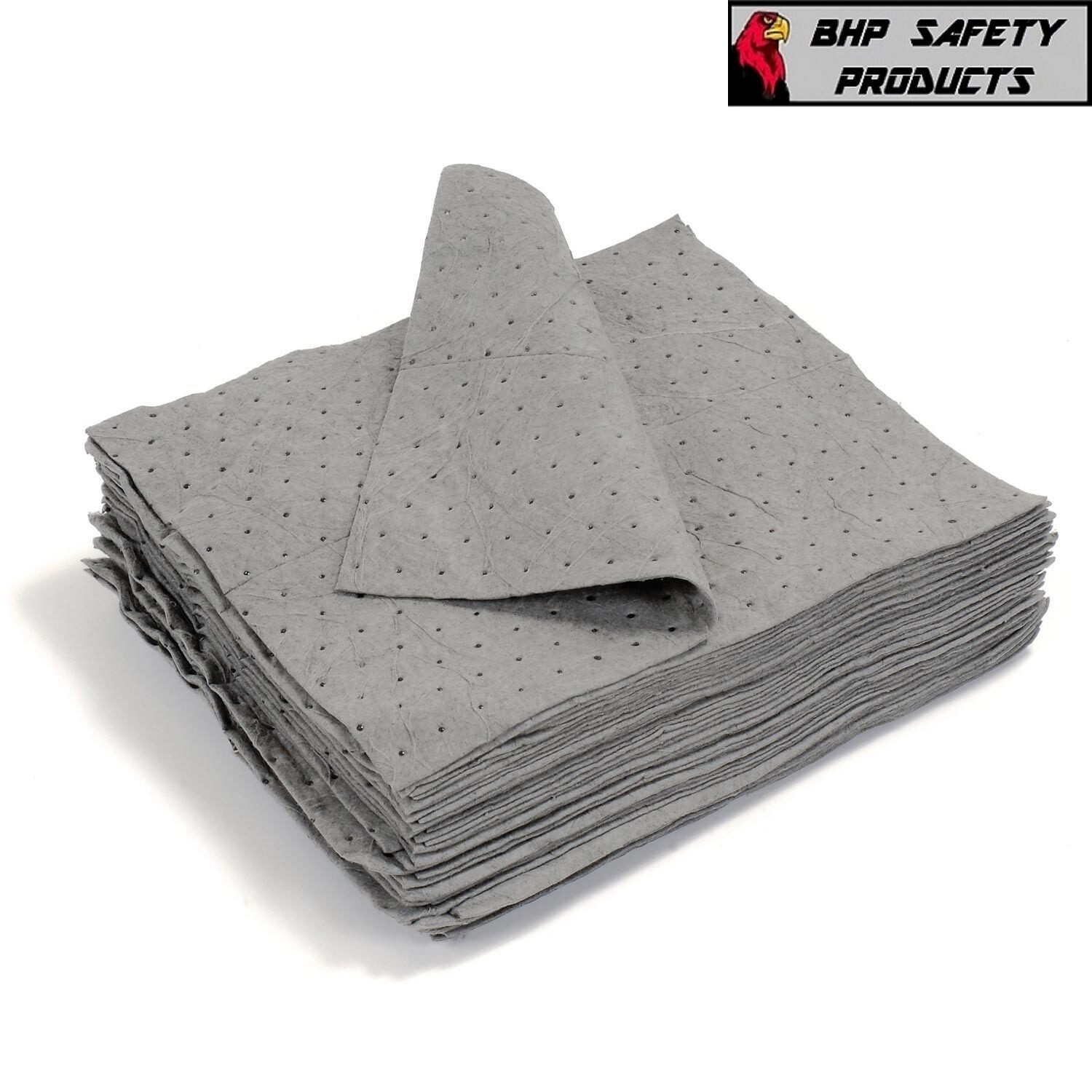GRAY BONDED ABSORBENT PADS UNIVERSAL OIL GREASE (100 PER CASE) | eBay