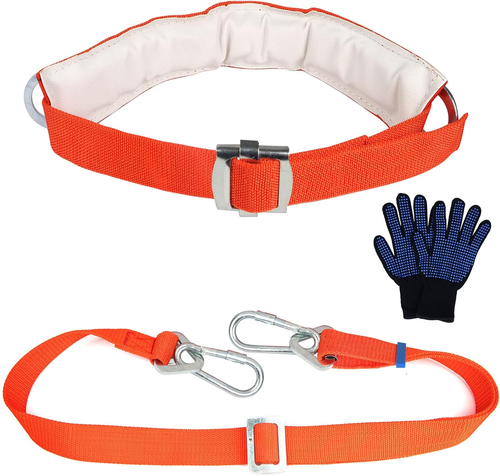 Safety Belt with Adjustable Lanyard - Tree Climbing Belt Harness with ...