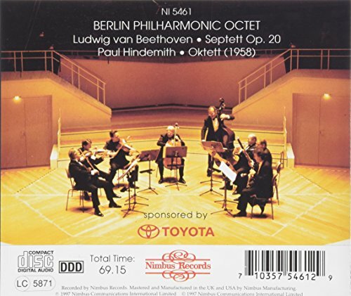 Beethoven - Septet, Op 20 Hindemith - Octet 710357546129 | eBay