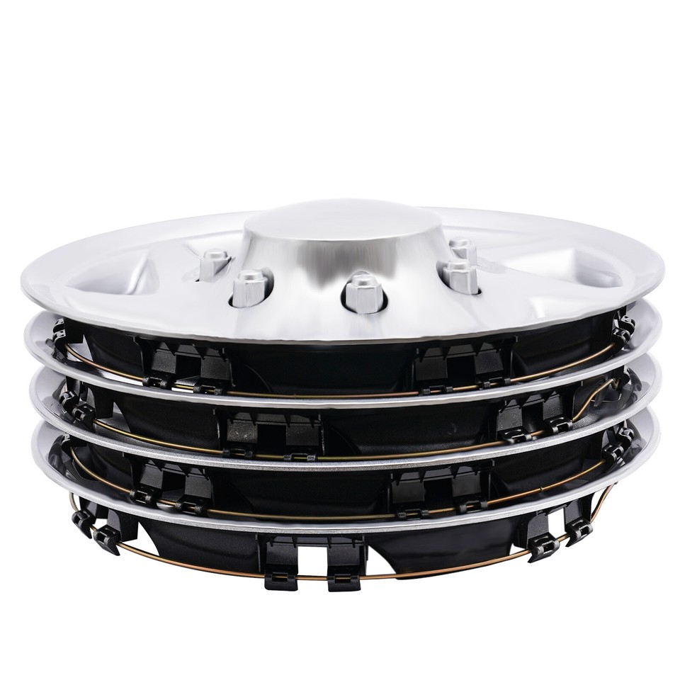 4 NEW For 99-18 Ford Econoline E250 E350 E450 Hubcap Silver Van Full ...
