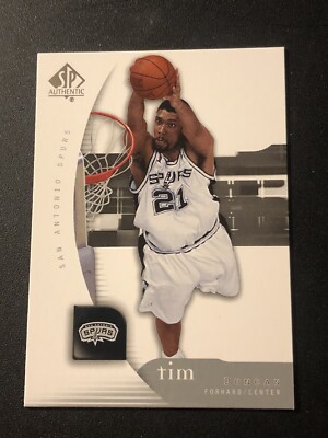 2005-06 SP Authentic Tim Duncan #77 HOF | eBay