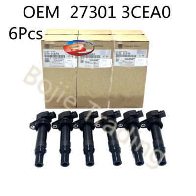 6x Ignition Coil 27301-3CEA0 for 2012-2020 Hyundai Azera Grandeur 3.3L ...