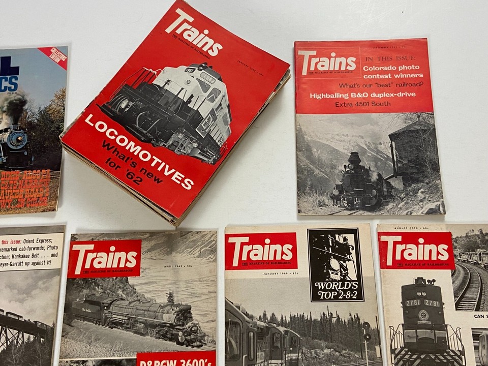 TRAINS Magazine 27pc Lot Vintage Railroad 1962 1963 1964 1965 1968 1969 ...