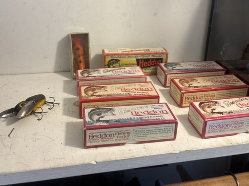 VINTAGE HEDDON FISHING LURES LOT OF 7🐠 BOXS 4 Original W/Box 7 Lure ...