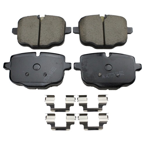 Akebono Euro Rear Ceramic Slotted Brake Pad Set w/ Clips For BMW F06 ...