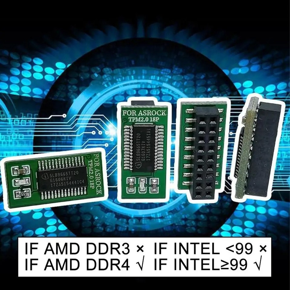 Tpm Module 12 14 18 20 Pin LPC For ASUS MSI GIGABYTE ASRock Encryption ...