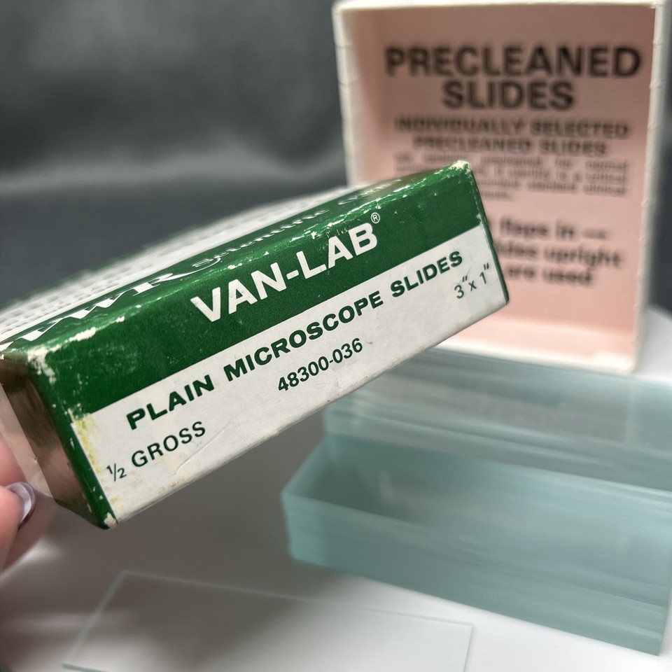 Vintage 30+ Van Lab Microscope Slides 3" X 1" Precleaned Glass VWR ...