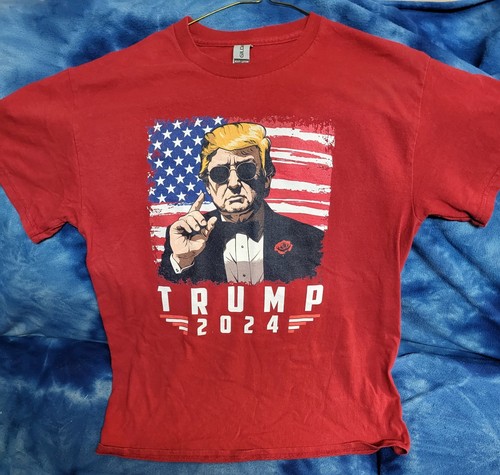 2024 Donald Trump Suit 47 Art Glidan Cotton T Shirt Size M Red | eBay