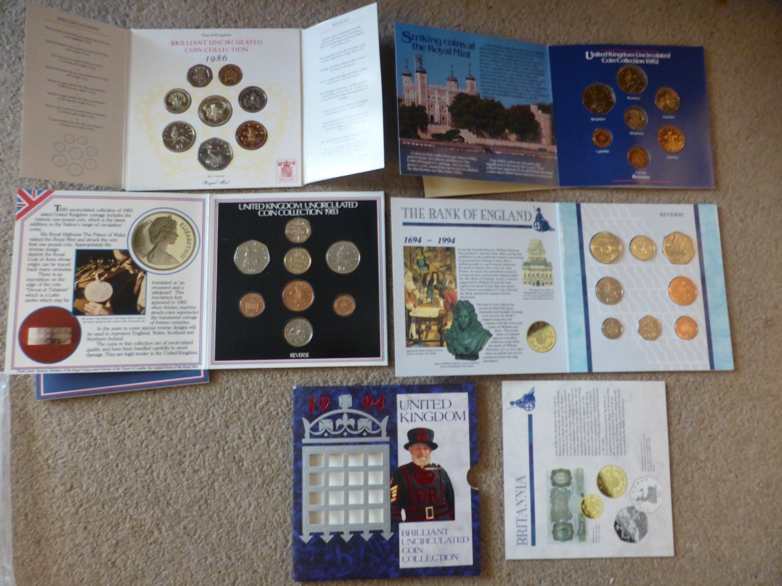 Large Selection GB Royal Mint Collector Packs inc 10 x £5 coins (22 ...