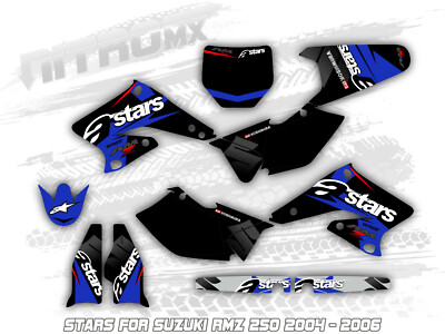 NitroMX Graphics Kit for SUZUKI RMZ 250 2004 2005 2006 Motocross Decals ...