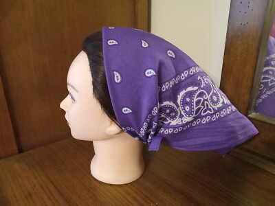 Amish Mennonite Catholic Christian Bandana Violet Veil Tied ...