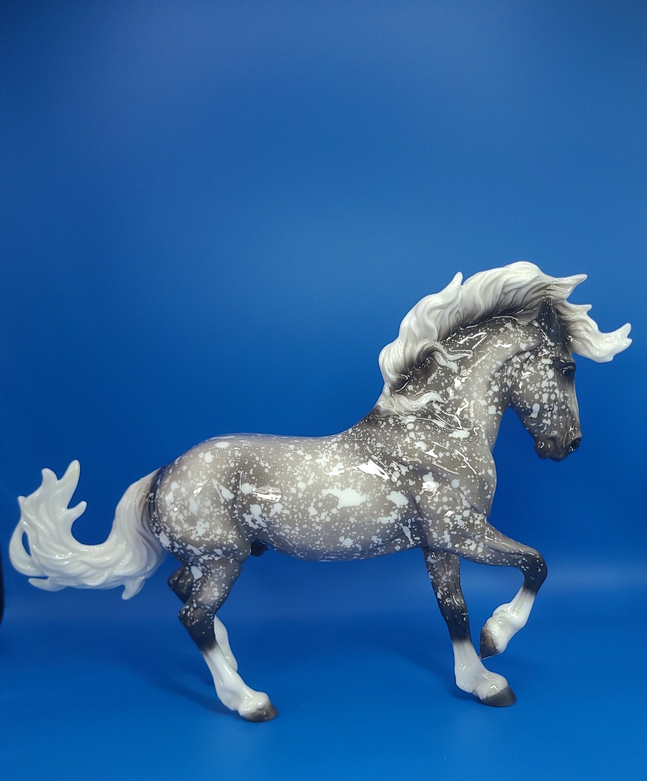 Breyer Custom Painted Fireheart Faux OF Glossy Dapple Grey Traditional ...
