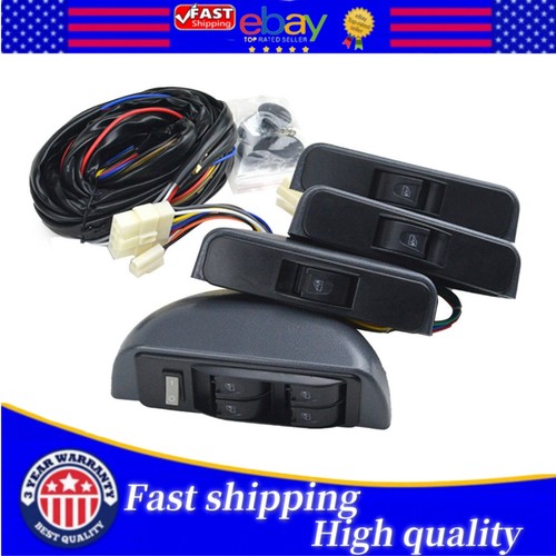 Universal 4 Rocker 5 Wire Switch Kit Door Lock Power Windows 12V 4 For ...