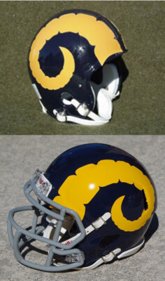 LOS ANGELES CLEVELAND RAMS 1948 TRIBUTE THROWBACK FOOTBALL MINI HELMET ...
