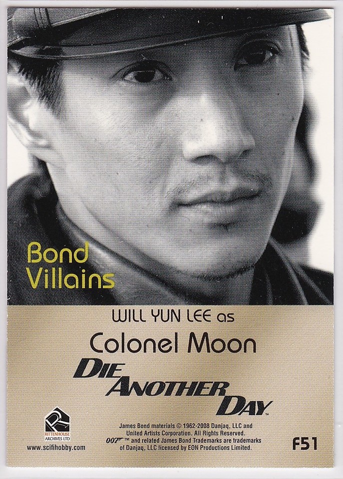 JAMES BOND IN MOTION VILLAINS F51 WILL YUN LEE AS COLONEL MOON DIE ...
