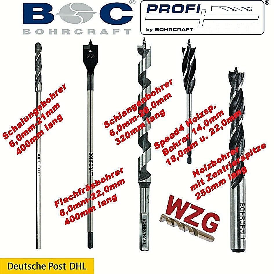 Holzbohrer lang Schalungsbohrer Schlangenbohrer Holzspiralbohrer Profi ...