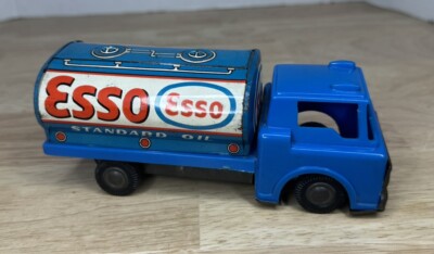 Vintage Toy Esso Standard Oil Truck Tanker Friction Drive Tin Litho ...