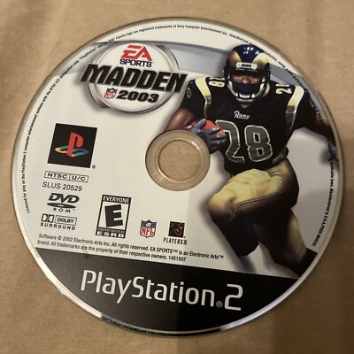 Madden NFL 2003 (PS2, 2002) **DISC ONLY** Disc = VG | eBay