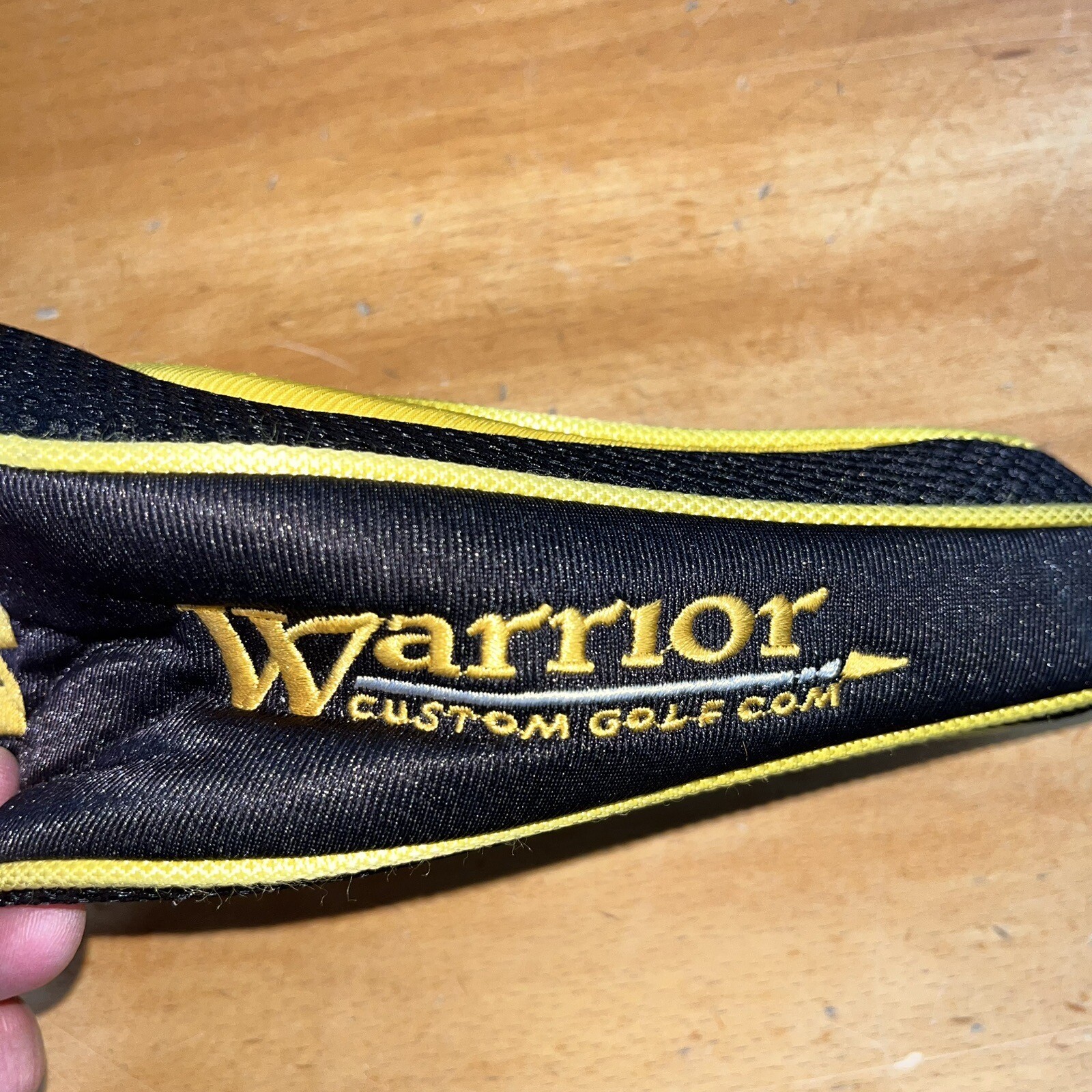 WARRIOR GOLF HYBRID RESCUE HEADCOVER - Black Yellow Zipper Cover | eBay