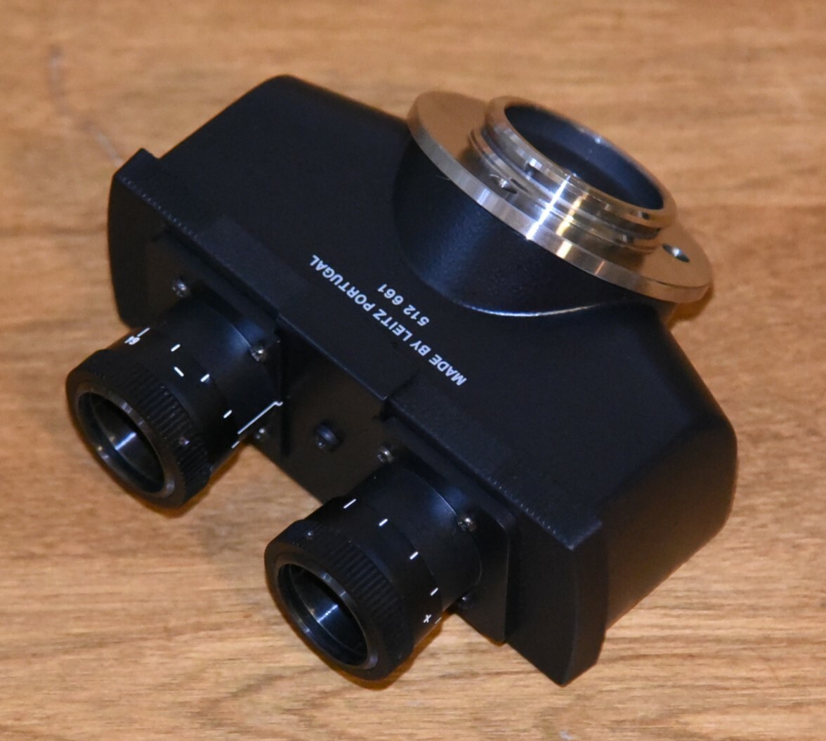 LEITZ Binocular Tube Microscope Head 512 661 with Great Optics / Great ...