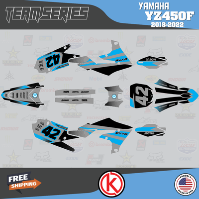 Graphics Kit for Yamaha YZ450F years 2018 2019 2020 2021 2022 Team ...