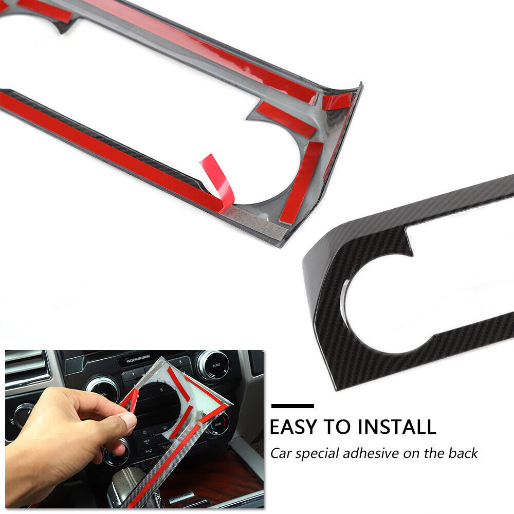 17x Carbon Fiber Center Console Dash Panel Cover Trim Kit For Ford F ...