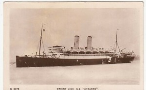 Shipping; Orient Line SS "Otranto" RP PPC By Kingsway, Port Said ...
