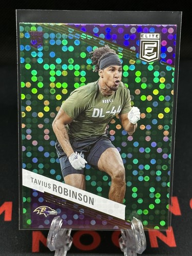 2023 Donruss Elite Tavius Robinson Green Disco Parallel RC Baltimore ...