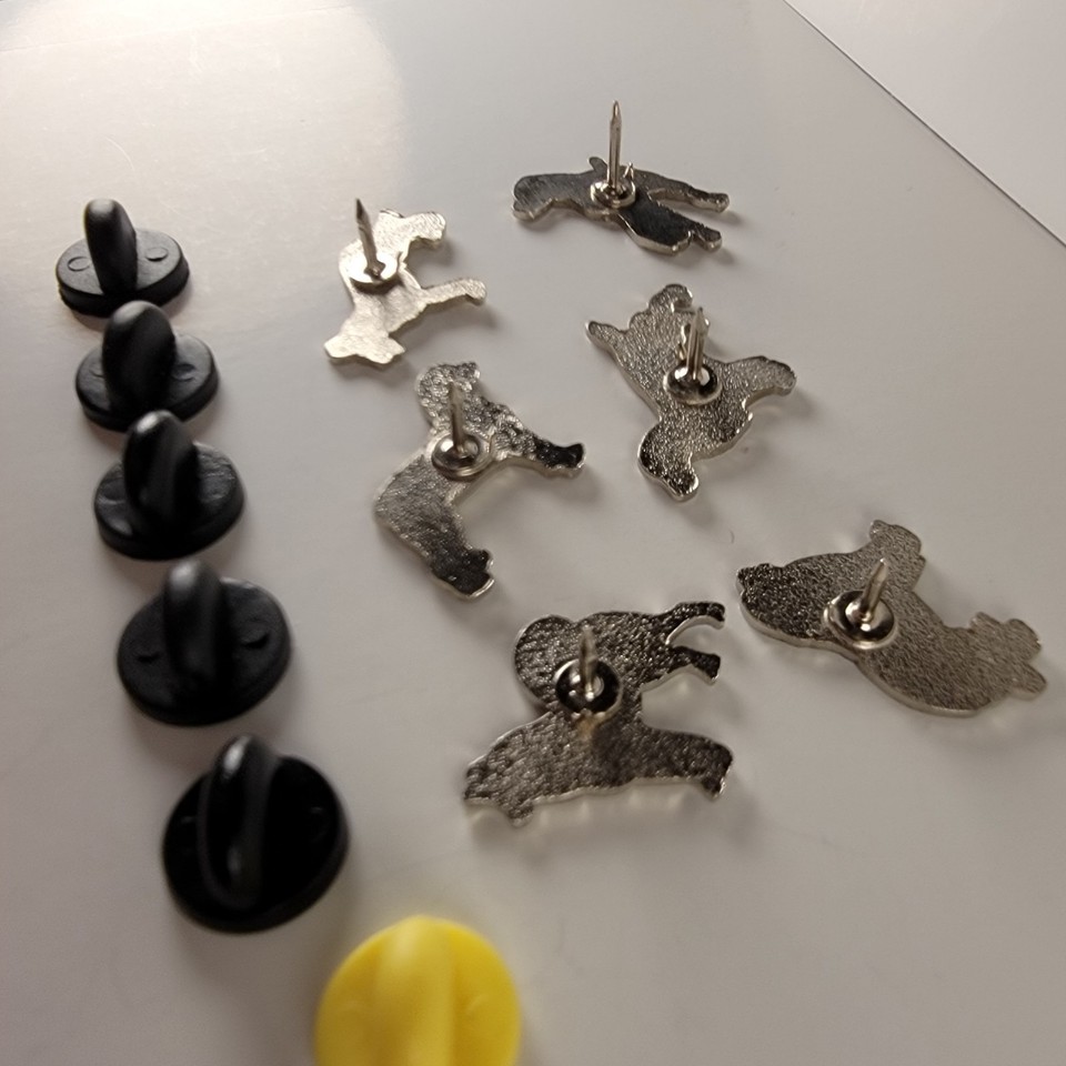 HUNTING DOG RETRO ENAMEL PIN LOT X6 HOUND POINTER COONHOUND DUCK HUNT ...