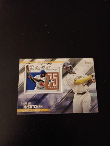 2022 Topps Andrew McCutchen Jackie Robinson Commemorative Patch Card ...