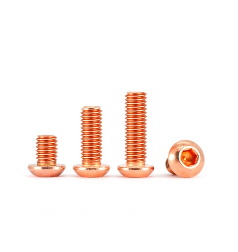 M5 M6 M8 T2 Copper Allen half round head screw hexagon socket pan bolts ...