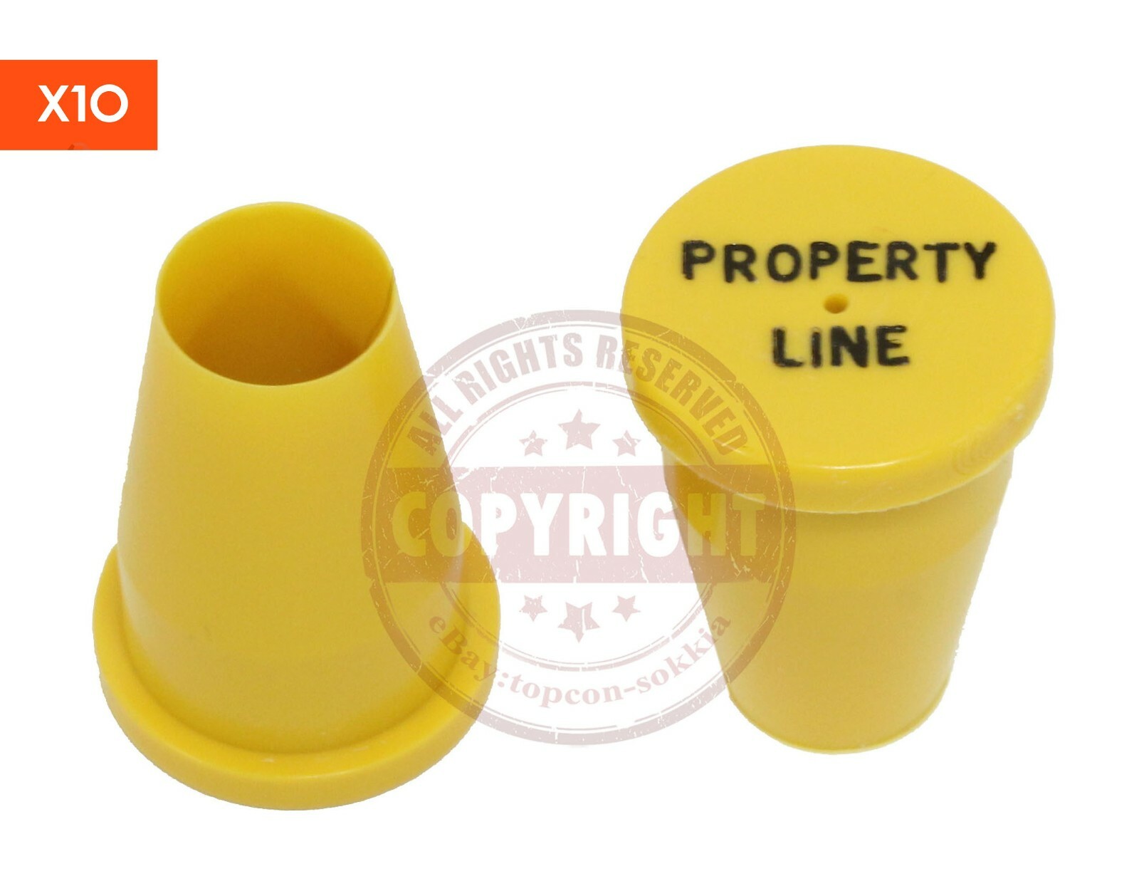 1/2" YELLOW SURVEYORS PROPERTY LINE CAPS,SURVEYING,BOUNDARY,SURVEY ...
