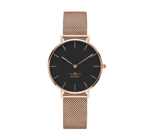 Brandy Watches® Womens Luxurious 18K Rose Gold Plated Mesh Band Watch ...