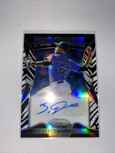 2019 Panini Prizm Zebra /99 Yency Almonte #RA-YA Rookie Auto RC | eBay