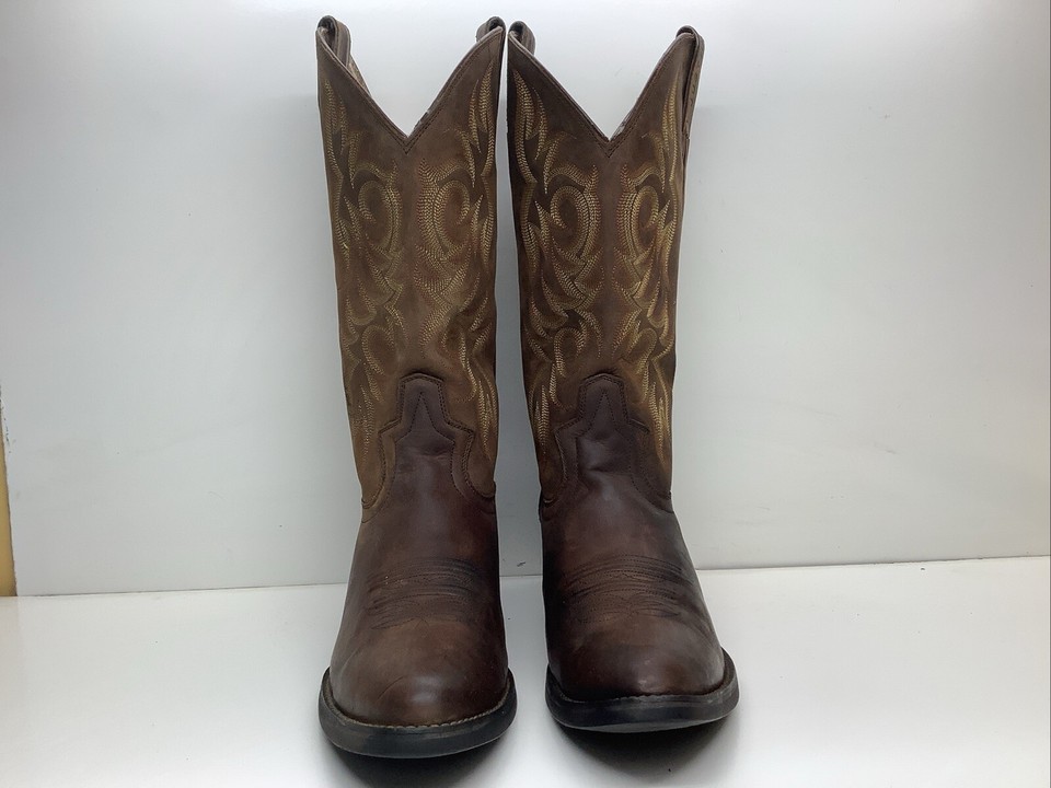 MENS JUSTIN COWBOY BROWN BOOTS SIZE 9 D | eBay