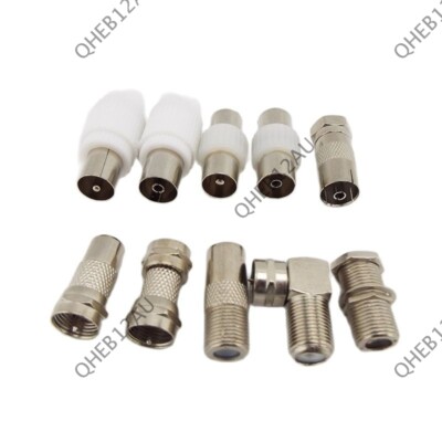 RF F Type female Male Plug Adapter Connector Socket to RF Coax For TV ...