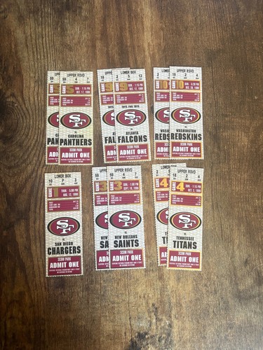 1999 SAN FRANCISCO 49ERS LOT OF 11 TICKET STUBS GAMES 1 3 4 5 9 10 | eBay