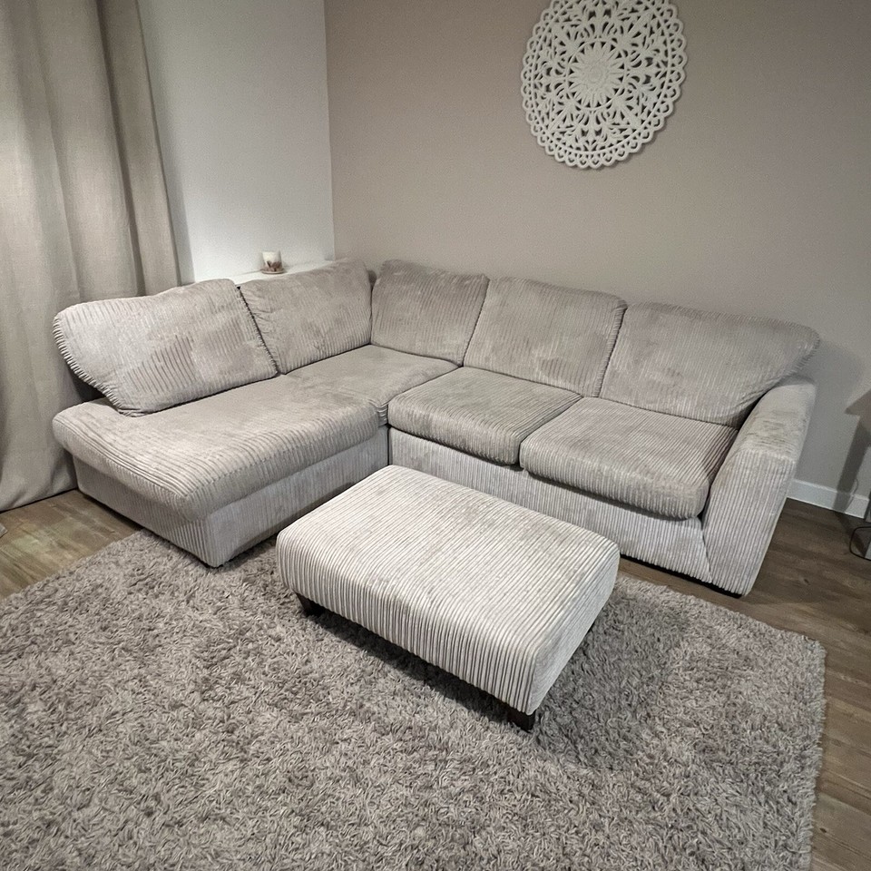 DFS Heydon Right Hand Facing Corner Sofa with Footstool | eBay UK