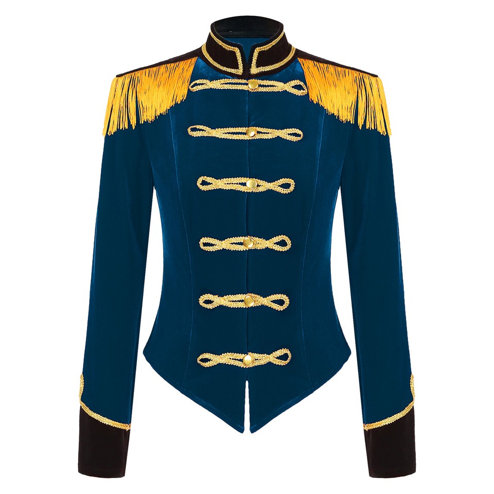 Women's Circus Ringmaster Tailcoat Jacket Halloween Velvet Lion Trainer ...