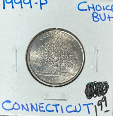 1999-P WASHINGTON STATE QUARTER ~ CH/BU+ - CLAD ~ CONNECTICUT ...